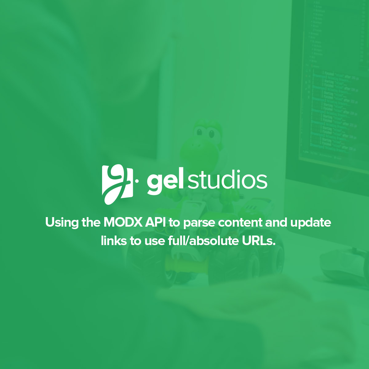 Parse content and update links using the MODX API.